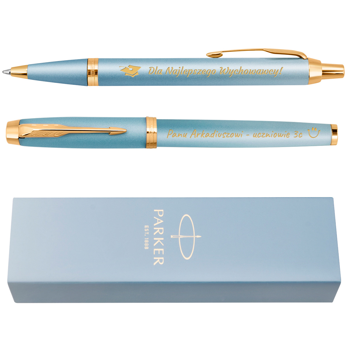 Komplet Parker IM Writing Rituals Turquoise Green GT – pióro wieczne i ...